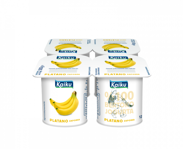Yogur sabor plátano Kaiku